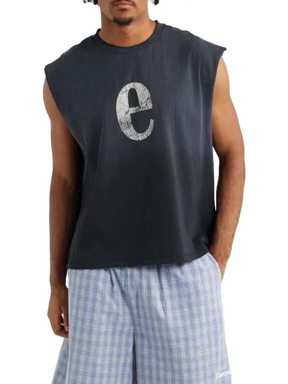 ELWOOD Sleeveless Graphic T-shirt - Black