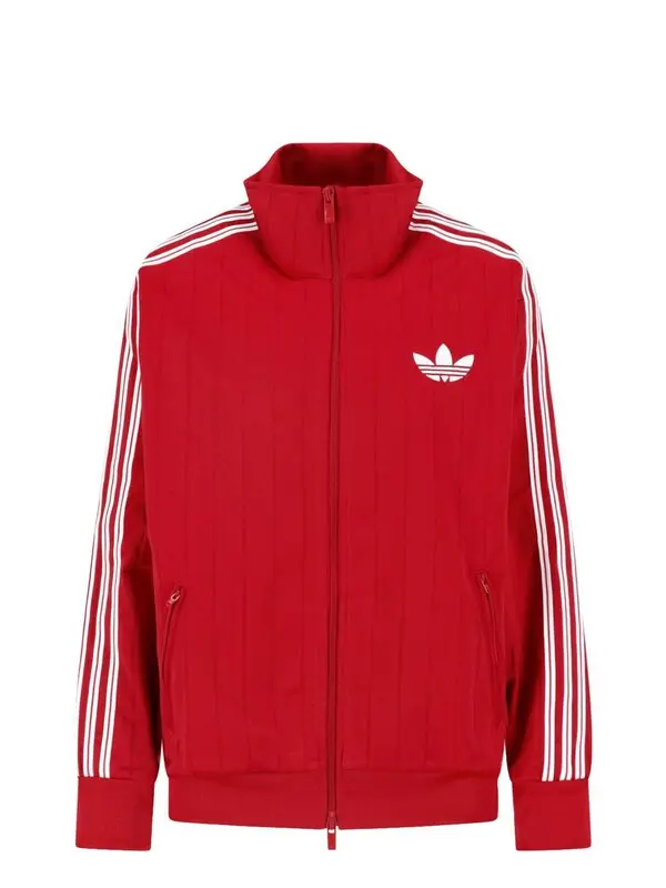 Adidas Pinstriped Sweatshirt "firebird - Red