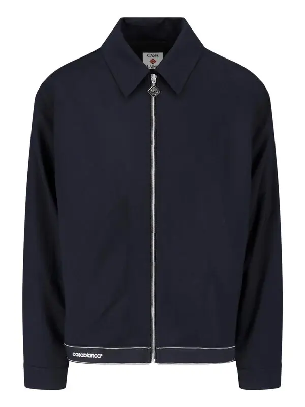 Casablanca Shirt Jacket Logo - Black