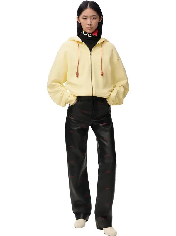 Loewe Flamenco Hoodie In Cotton - Vanilla