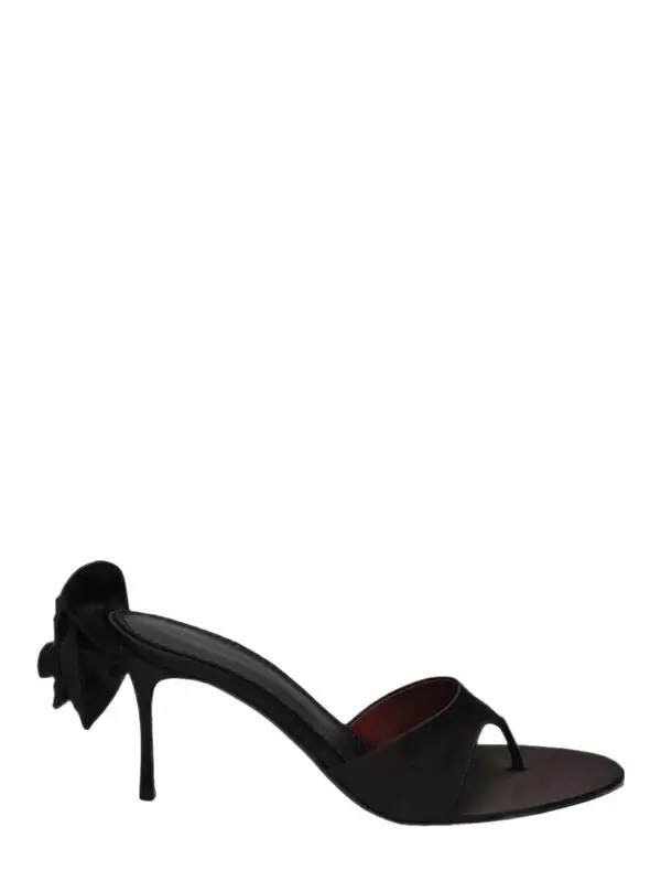 Magda Butrym Thong Sandals With Rosette Detail - Black