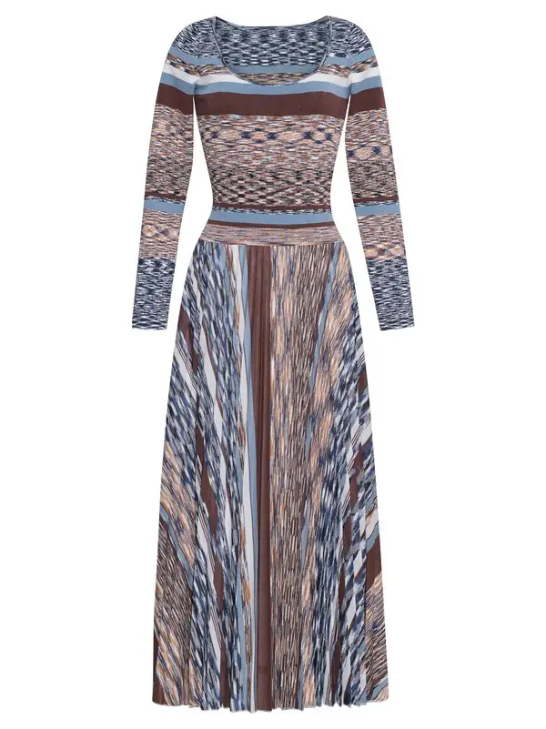 Cara Cara Marlow Dress - Blue Brown Multi