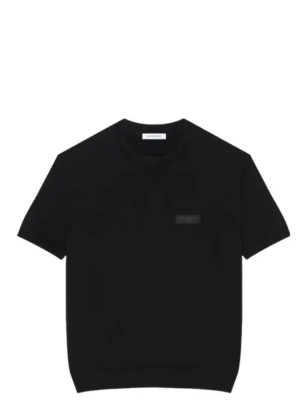 Givenchy Couture Seam T-shirt In Knit With Gros Grain Detail - Black