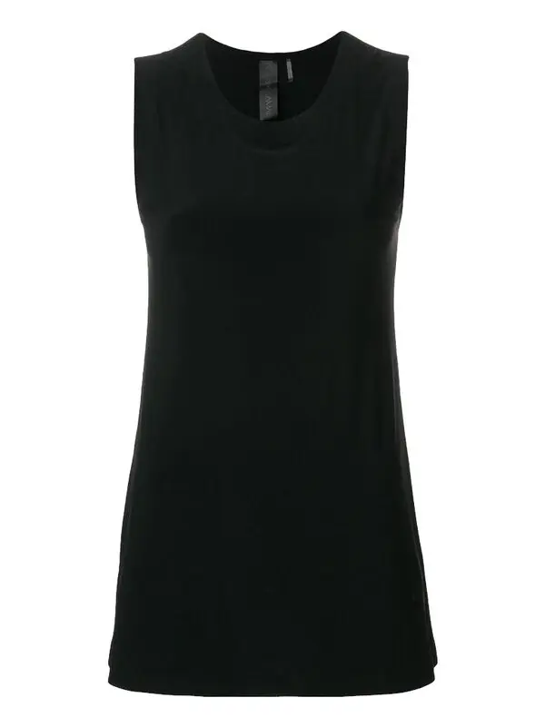 Norma Kamali Crewneck Sleeveless Tank Top - Black