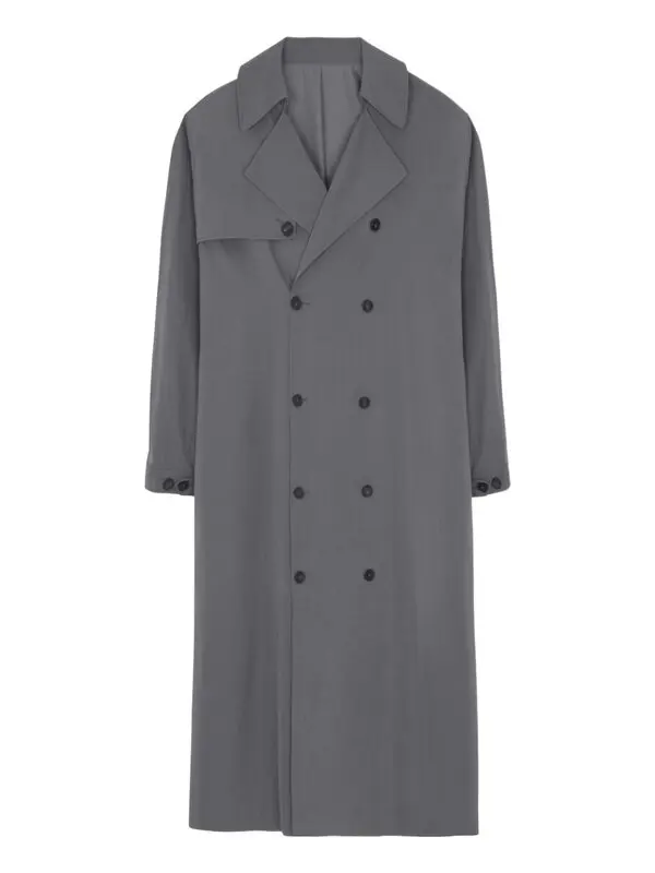 THE FRANKIE SHOP Mavis Oversized Trench Coat - Grey