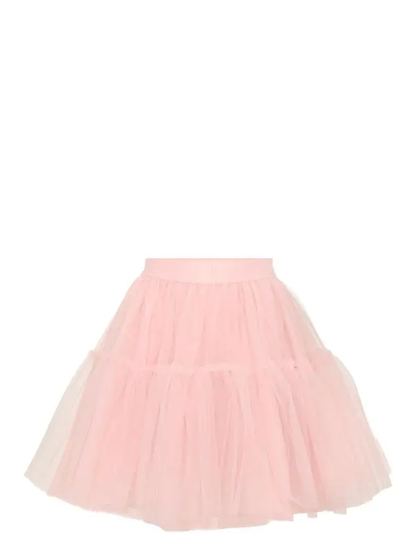 Monnalisa Ruffled Tulle Skirt - Pink