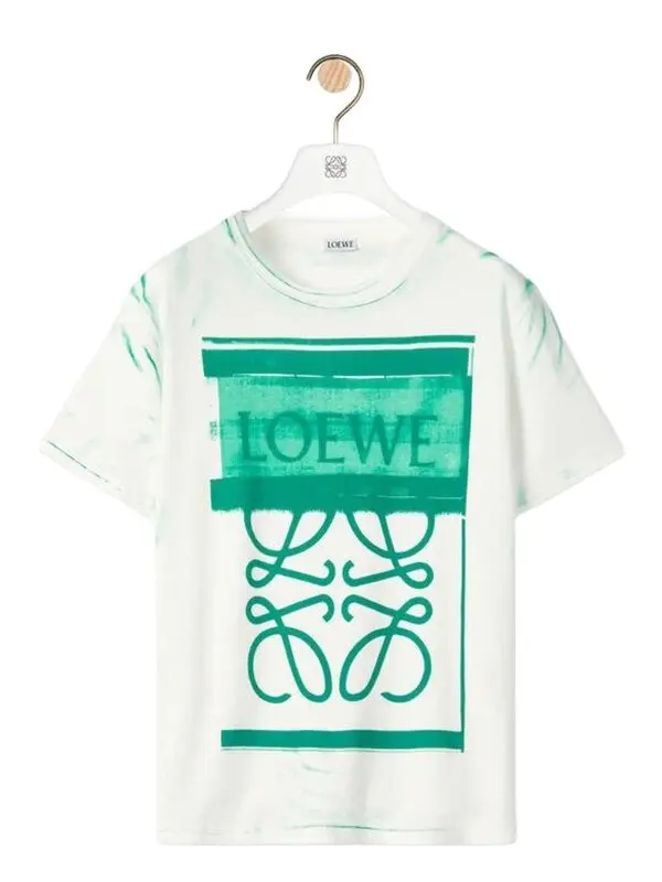 Loewe Anagram Print T-shirt In Cotton - White