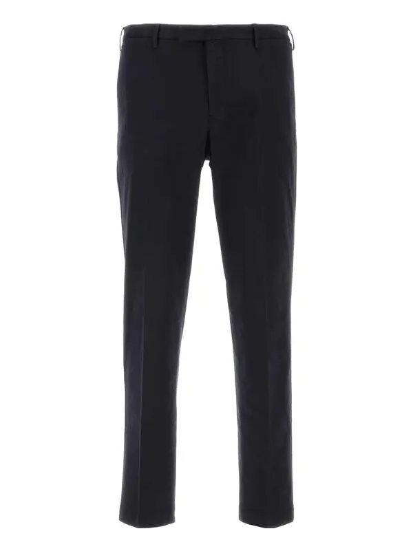 PT TORINO Mid-rise Slim Cut Trousers - Black