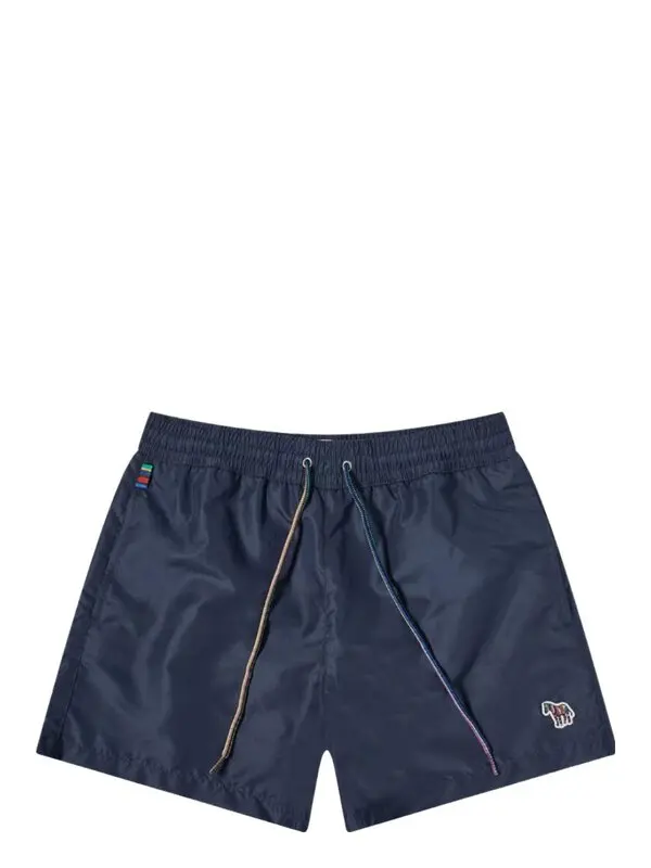 Paul Smith Zebra-patch Swim Shorts - Blue