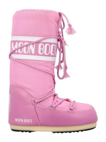Moon Boot Icon Logo Printed Lace-up Boots - Pink