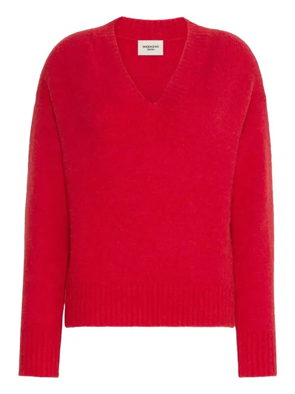 Max Mara Alpaca And Cotton Yarn Sweater - Red