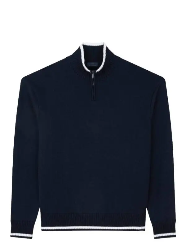 Paul & Shark Malia Half Zip Knitted Sweater - Blue