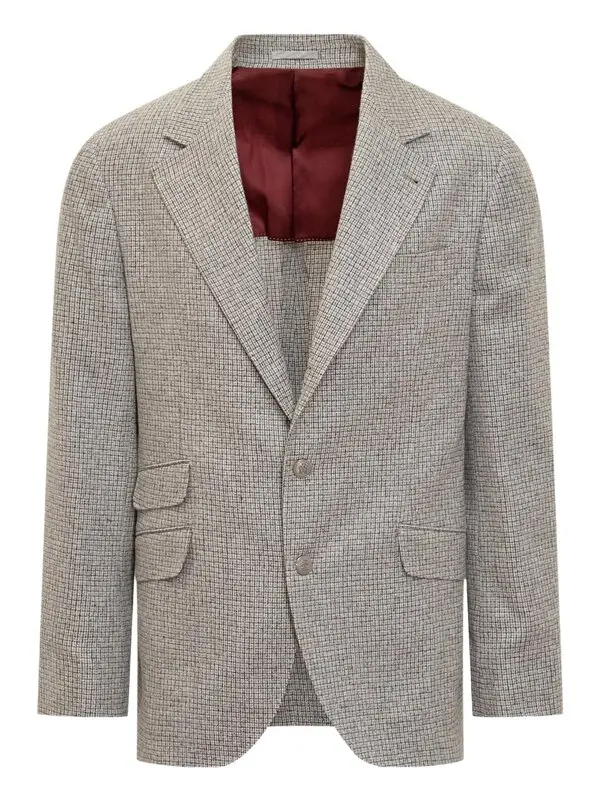 Brunello Cucinelli Single-breasted Tailored Jacket - Gray
