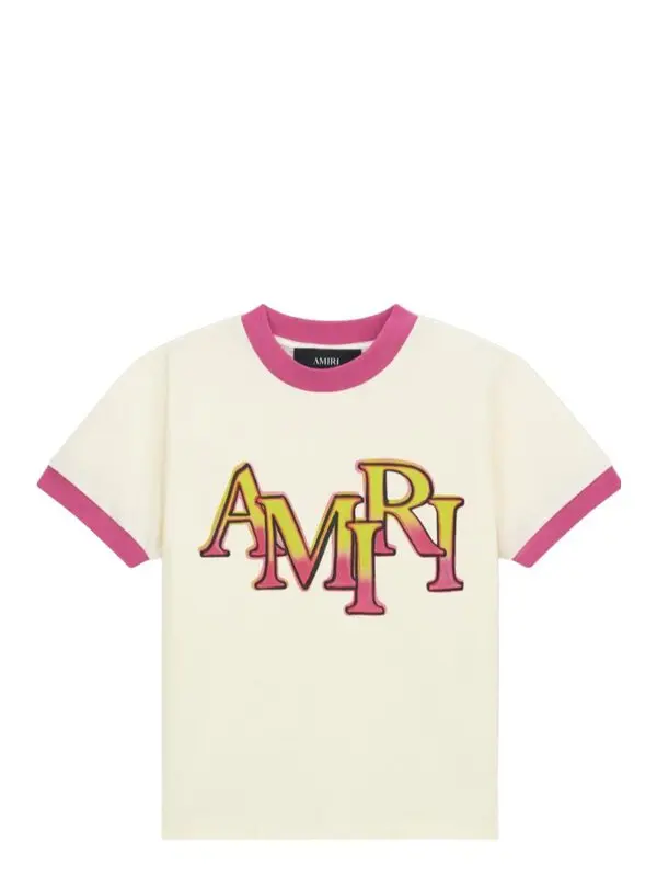 Amiri Staggered Ringer T-shirt - Ivory