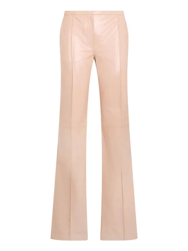 Philosophy Di Lorenzo Serafini High-waisted Flared Leather Pants - Light Pink