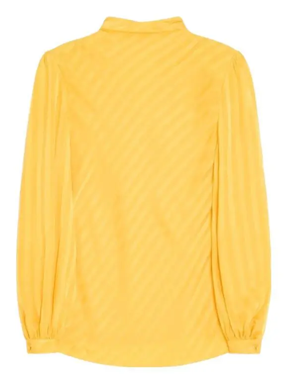 Valentino Garavani Striped Long-sleeved Top - Yellow