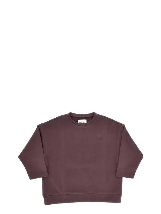 DOUUOD Drop-shoulder Sweatshirt With Embossed Logo - Red