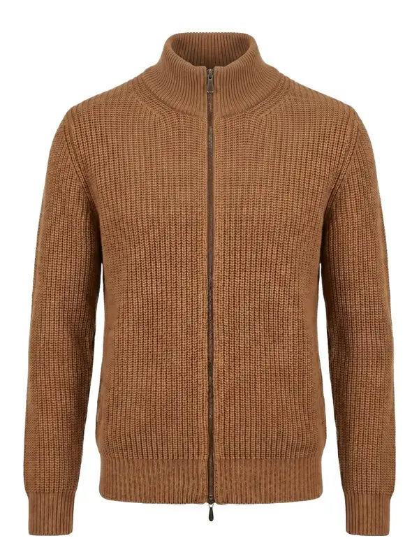 DRUMOHR Zip-up Cardigan - Vicuna