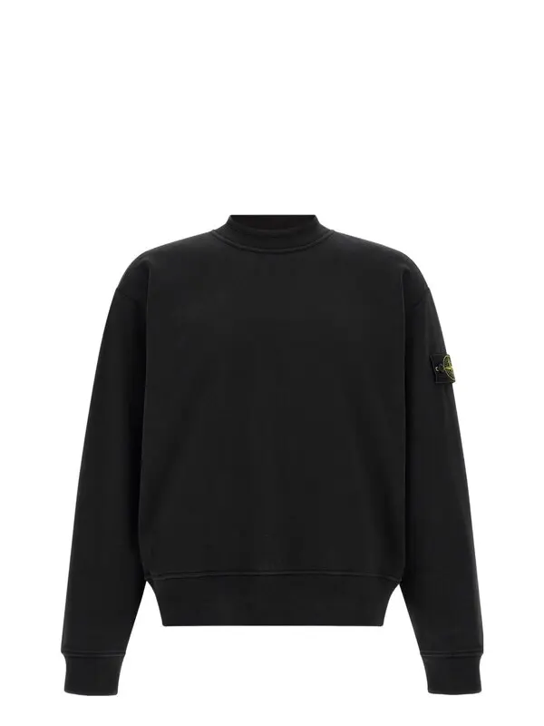 Stone Island Logo Patch Sweatshirt - Black