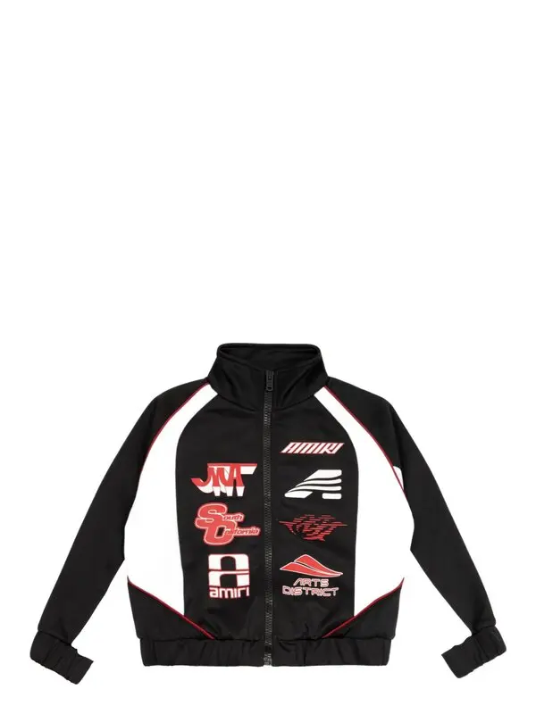 Amiri Logo-print Panelled Jacket - Black