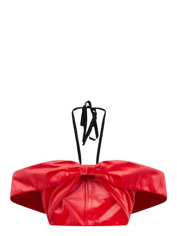 Philosophy Di Lorenzo Serafini Halterneck Cropped Top - Red