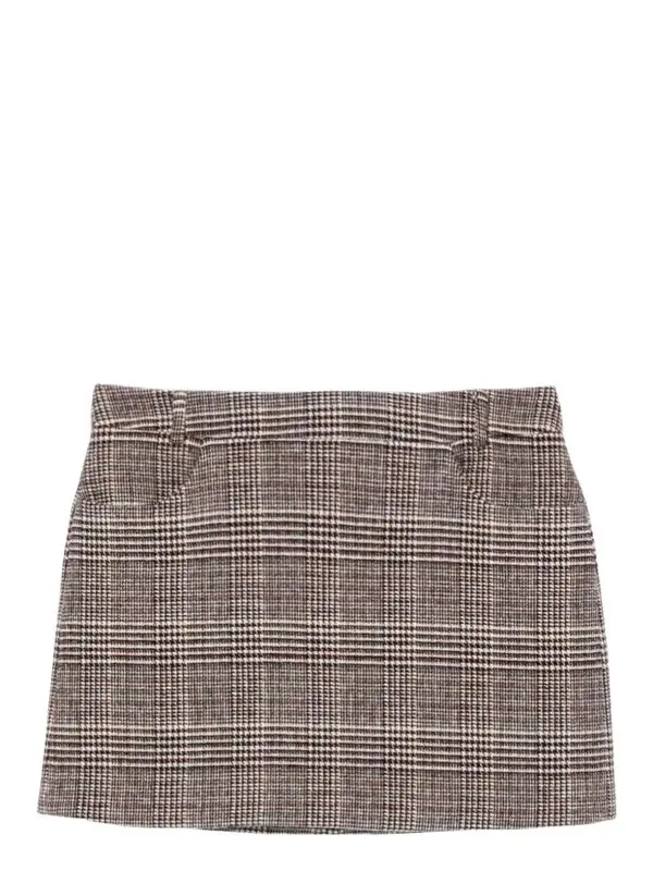 Ermanno Scervino Check-pattern Mini Skirt - Brown
