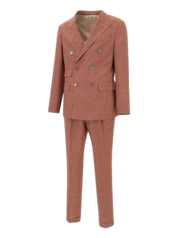 Hugo Boss Heston Slim Double-breasted Suit - Brown