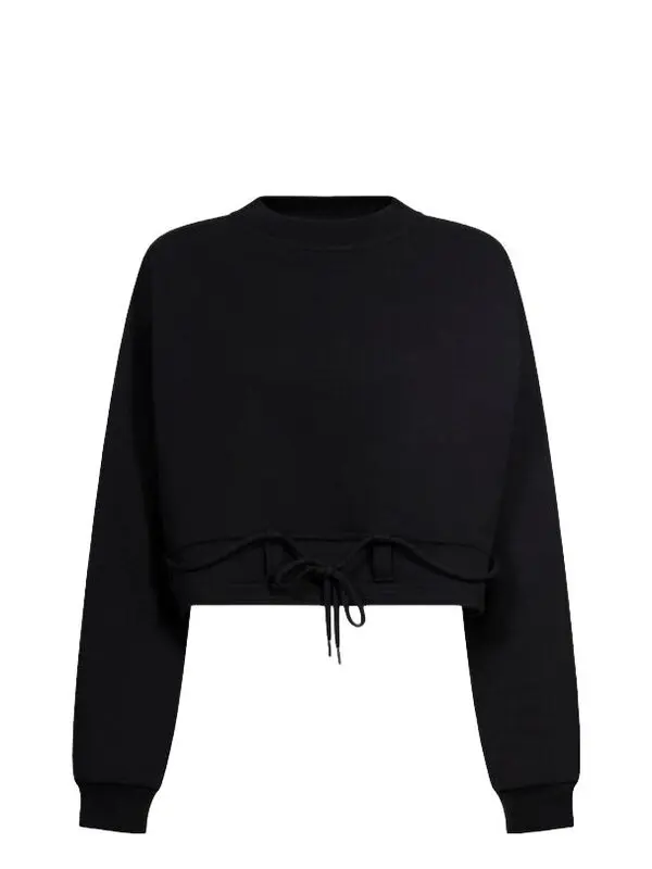 Dries Van Noten Drawstring Crewneck Sweatshirt - Black