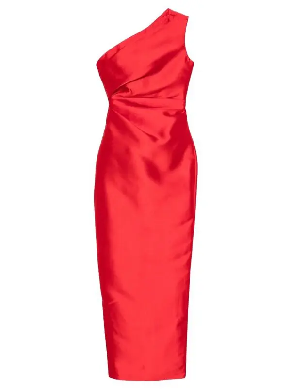 Solace One-shoulder Maxi Dress - Red