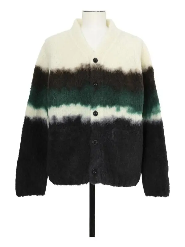 Sacai Tie-dye Knit Cardigan - Black Multicolor