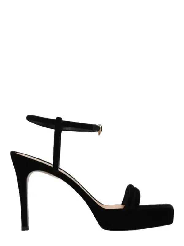 GIANVITO ROSSI Square-toe High-heeled Sandals - Black