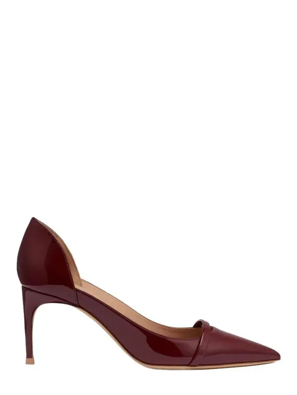 MALONE SOULIERS Crawford Patent Leather Pointed-toe Pumps - Red