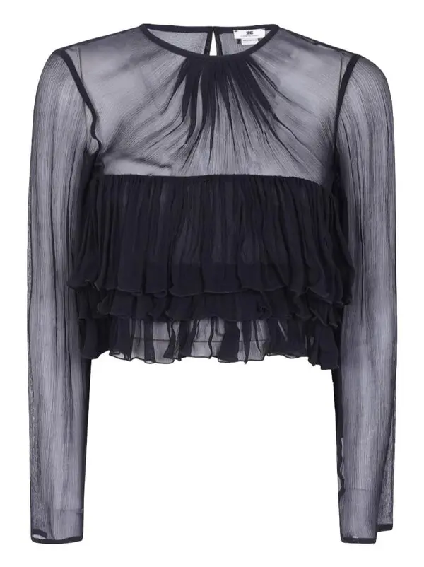 Elisabetta Franchi Long-sleeved Top - Black