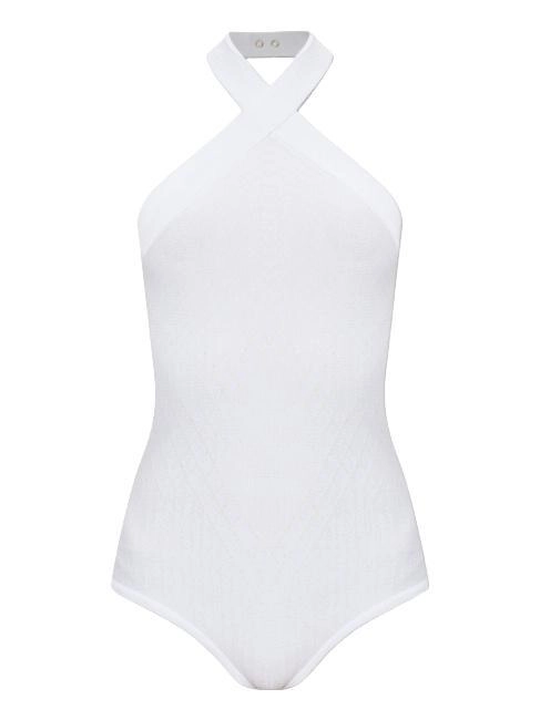 Balmain Sleeveless Bodysuit - White