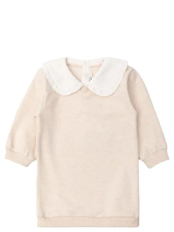 Chloé Long-sleeved Dress With Peter Pan Collar - Pink