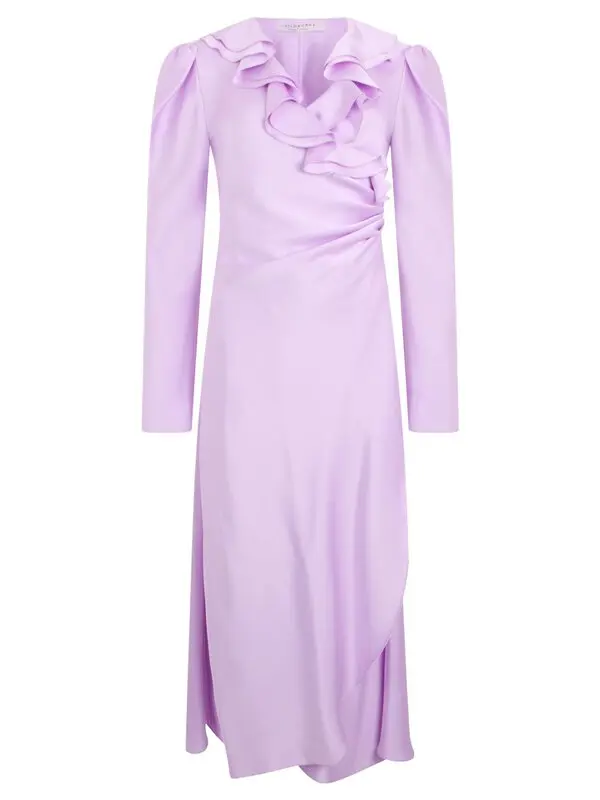 Philosophy Di Lorenzo Serafini Long-sleeved Ruffled Neckline Wrap Dress - No