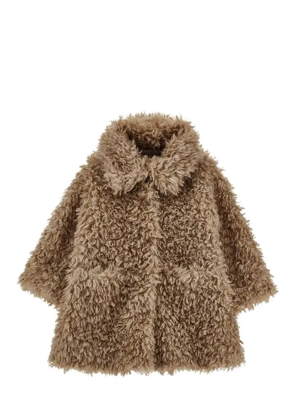 Monnalisa Faux-fur Jacket - Brown