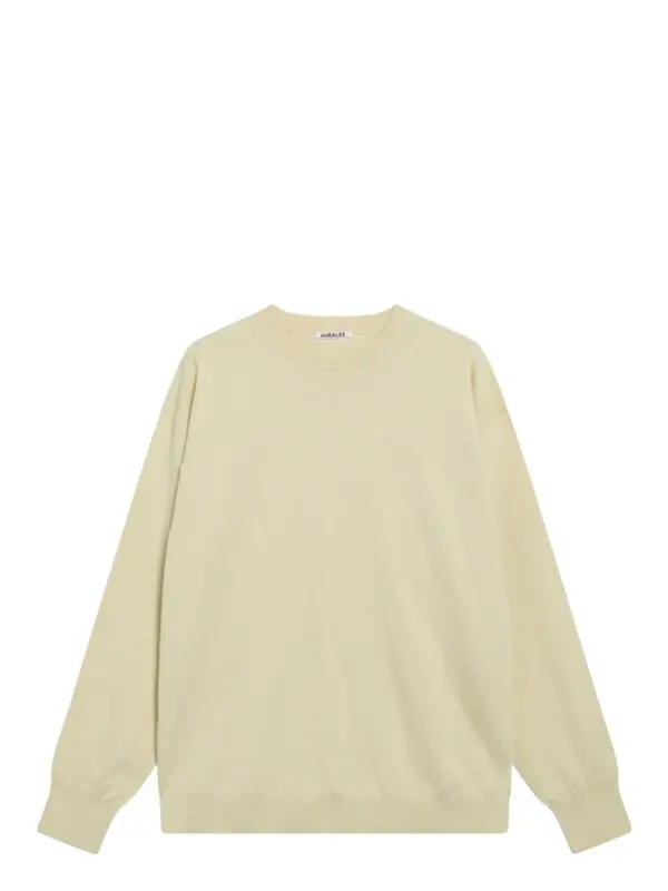 Auralee Fine-knit Cotton Sweater - Yellow