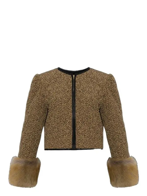 Valentino Garavani Crew Neck Long-sleeved Casual Jacket - Brown