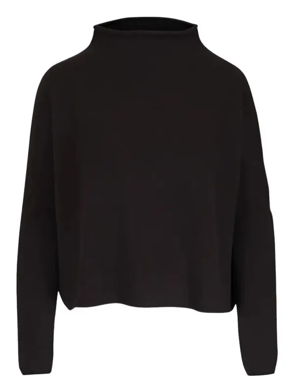 LISA YANG Sandy Roll-neck Cardigan - Dark Brown
