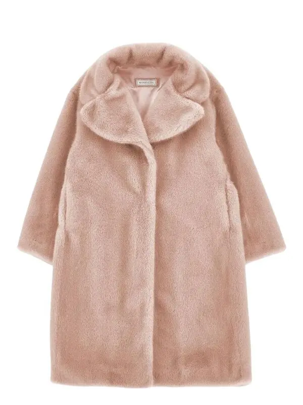 Monnalisa Faux Fur Coat - Pink