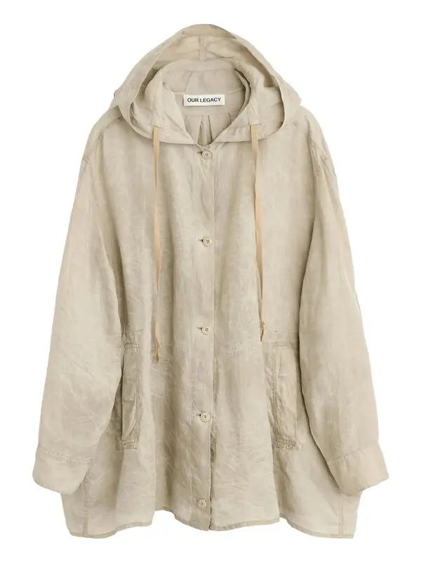Our Legacy Hooded Long-sleeve Shirt - Ghost Ash