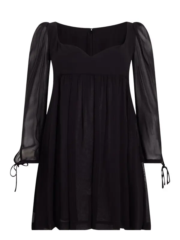 Philosophy Di Lorenzo Serafini Pleated Chiffon Minidress - Black
