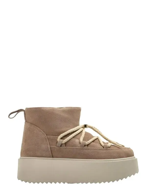 Inuikii Lace-up Platform Boots - Beige