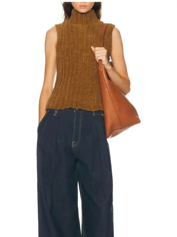 R13 Sleeveless Knit Vest - Black