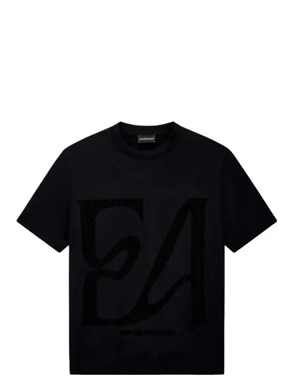 Emporio Armani Short-sleeved Crew-neck Casual T-shirt - Black