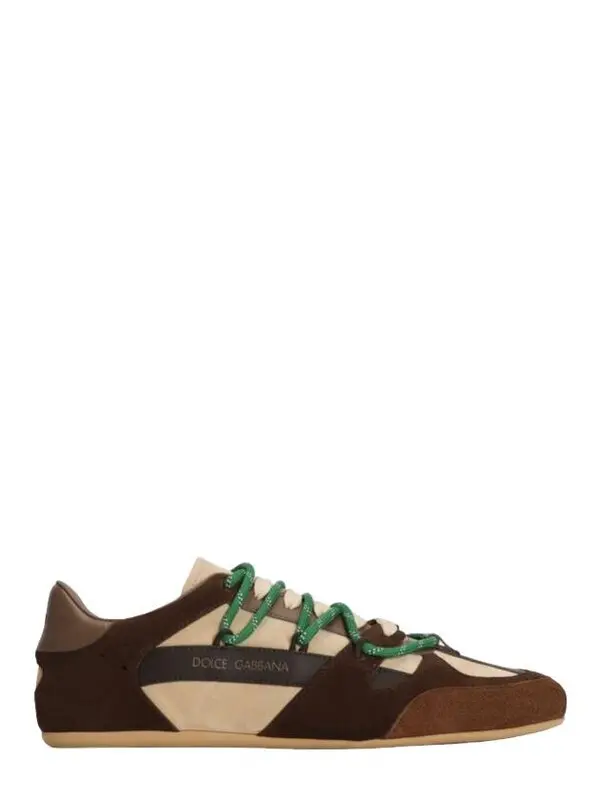 Dolce & Gabbana Ginnica Soft Sneakers In Split - Beige