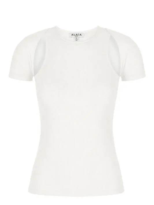 Alaïa Crew Neck T-shirt - White