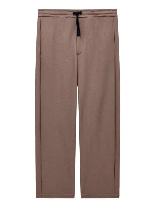 Giorgio Armani Drawstring Logo-patch Trousers - Brown