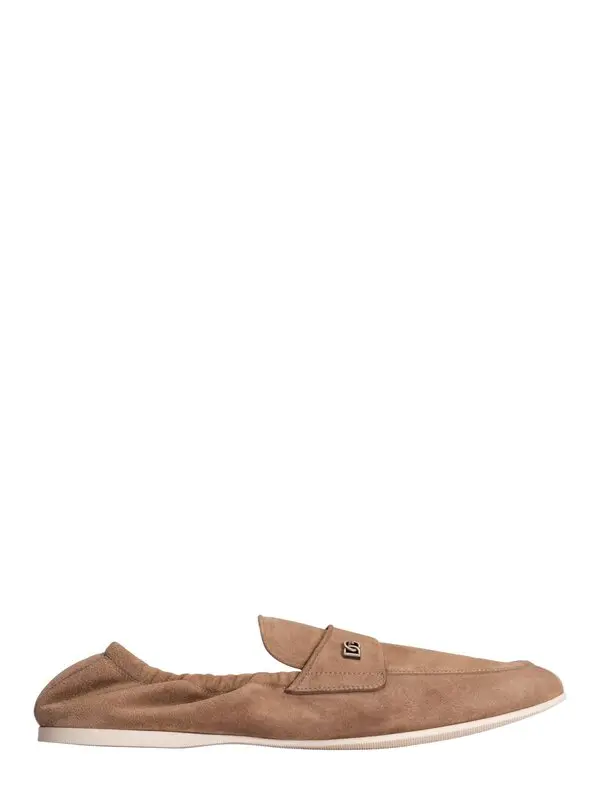 Dolce & Gabbana Calfskin Slippers - Brown